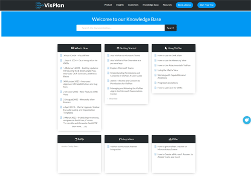 Knowledge Base - VisPlan